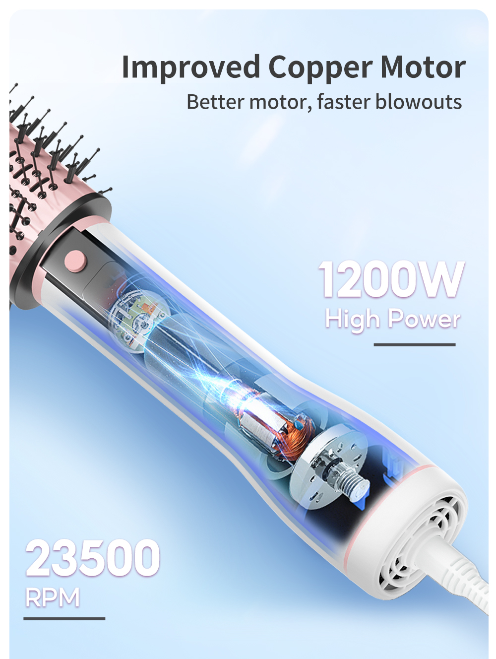 Simplus Hot Air Brush Hair Brush Blower Hair Dryer Hair Straightener ...