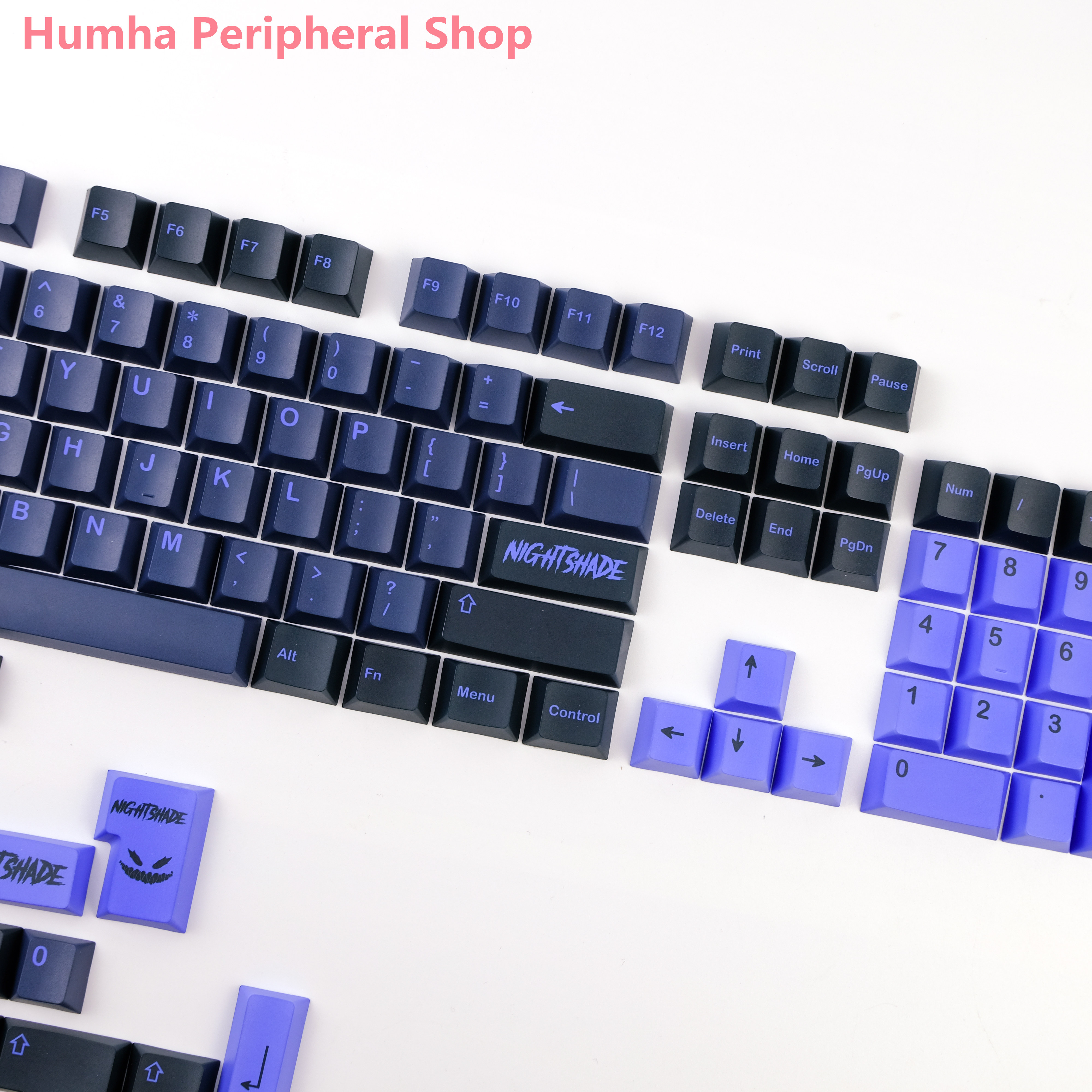 Humha Nightshade keycap PBT material Dye-Sublimation Cherry profile ...