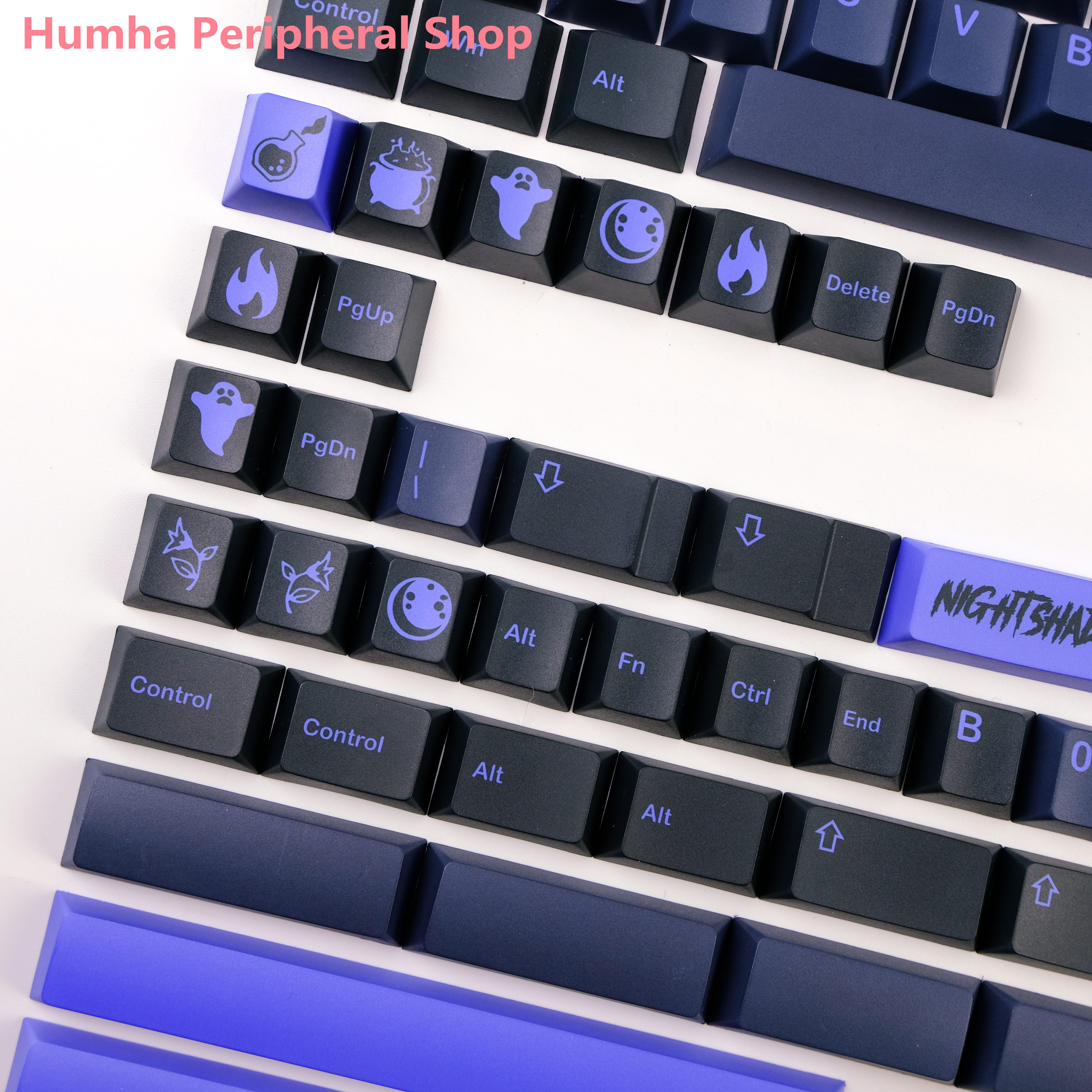 Humha Nightshade keycap PBT material Dye-Sublimation Cherry profile ...