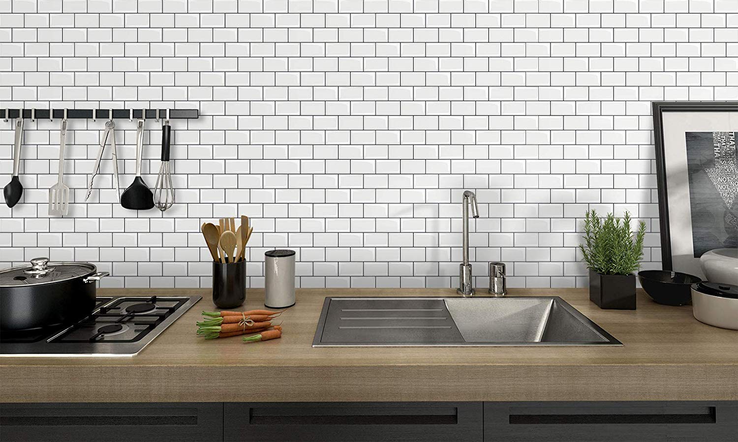 Thicker Upgrade Self Adhesive Vinyl Subway Tiles Peel and Stick Premium ...