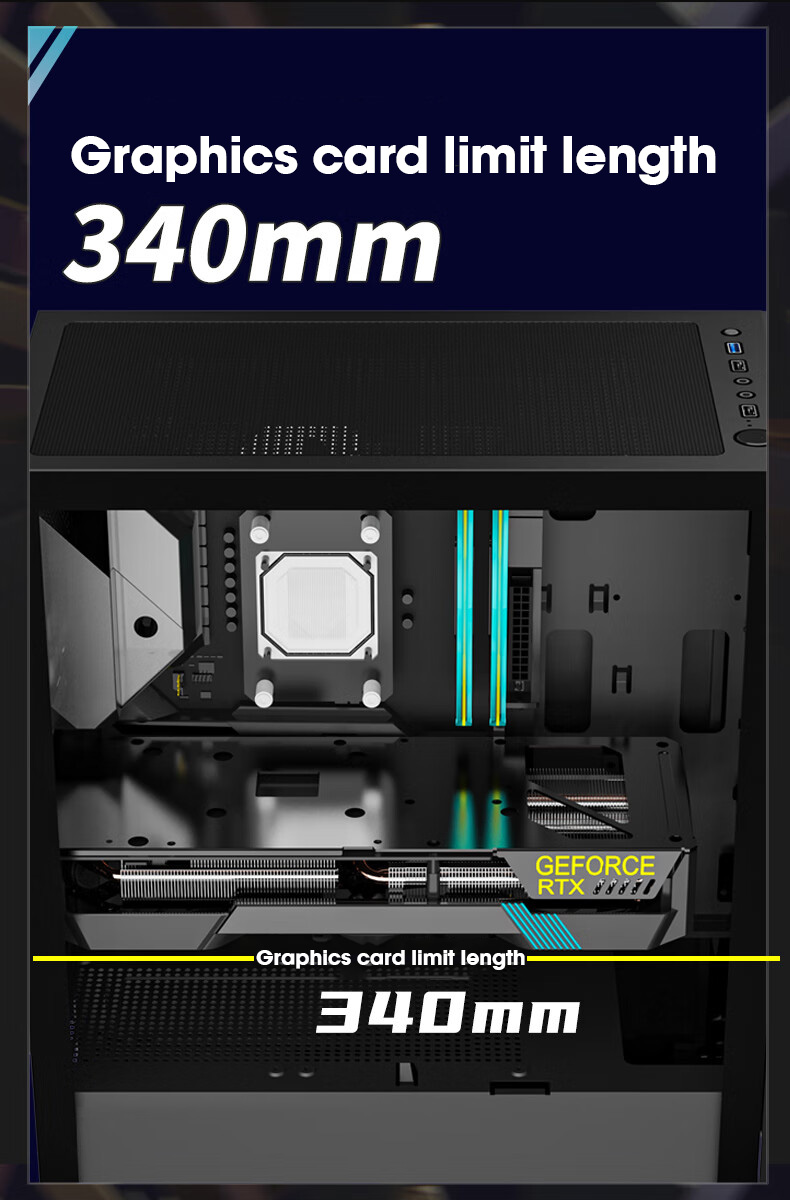 INPLAY Atx PC Case Gaming Computer Chassis Desktop Cpu Casing With ...