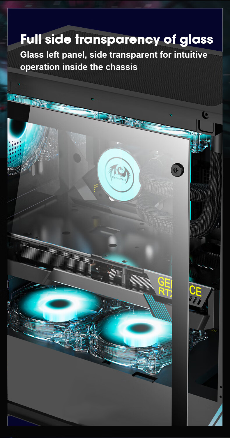 INPLAY Atx PC Case Gaming Computer Chassis Desktop Cpu Casing With ...