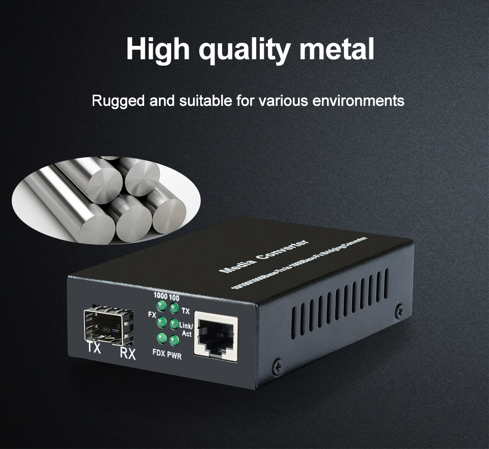 ONTi Gigabit Fiber Optical Media Converter 1000Mbps Media Fiber ...