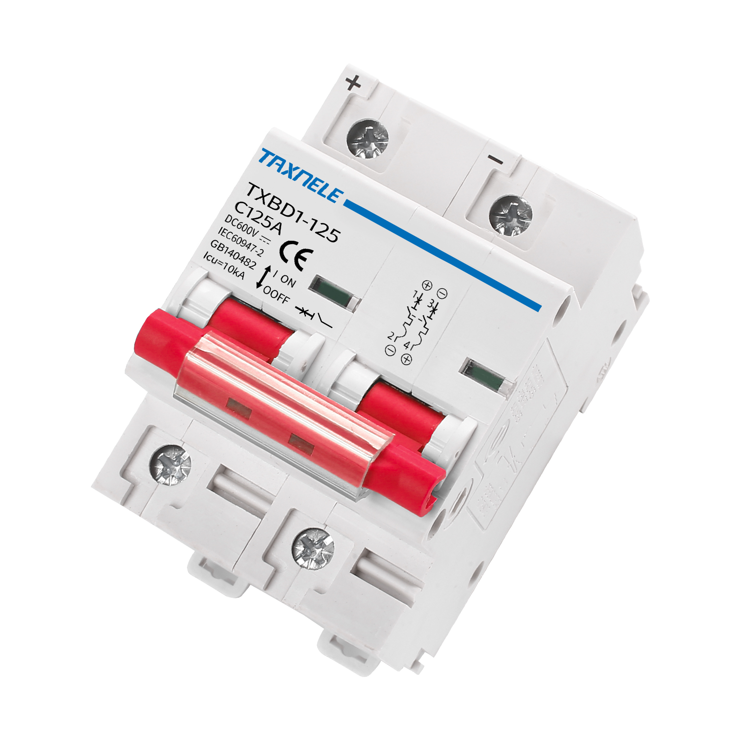 TAXNELE 2P AC DC MCB 125A 100A 80A Solar Mini Circuit Breaker Switch ...