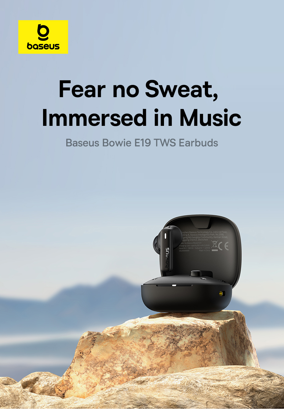 Baseus E19 True Wireless Earbuds TWS Bluetooth 5.3 with IPX5 Waterproof 33h Music Time Call ENC ...