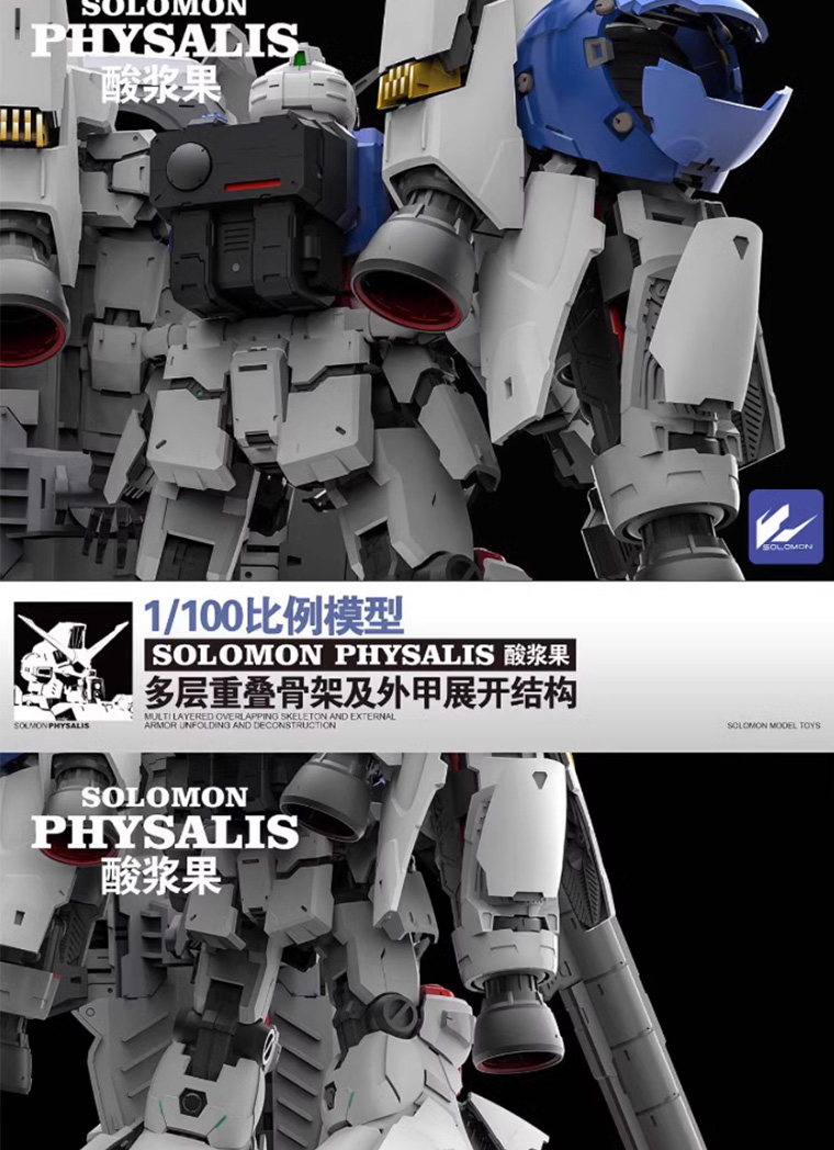 Solomon Physalis GP02 Solomon MG 1/100 GP02 Physalis Assembled Mecha Model Multi-Layer Frame ...