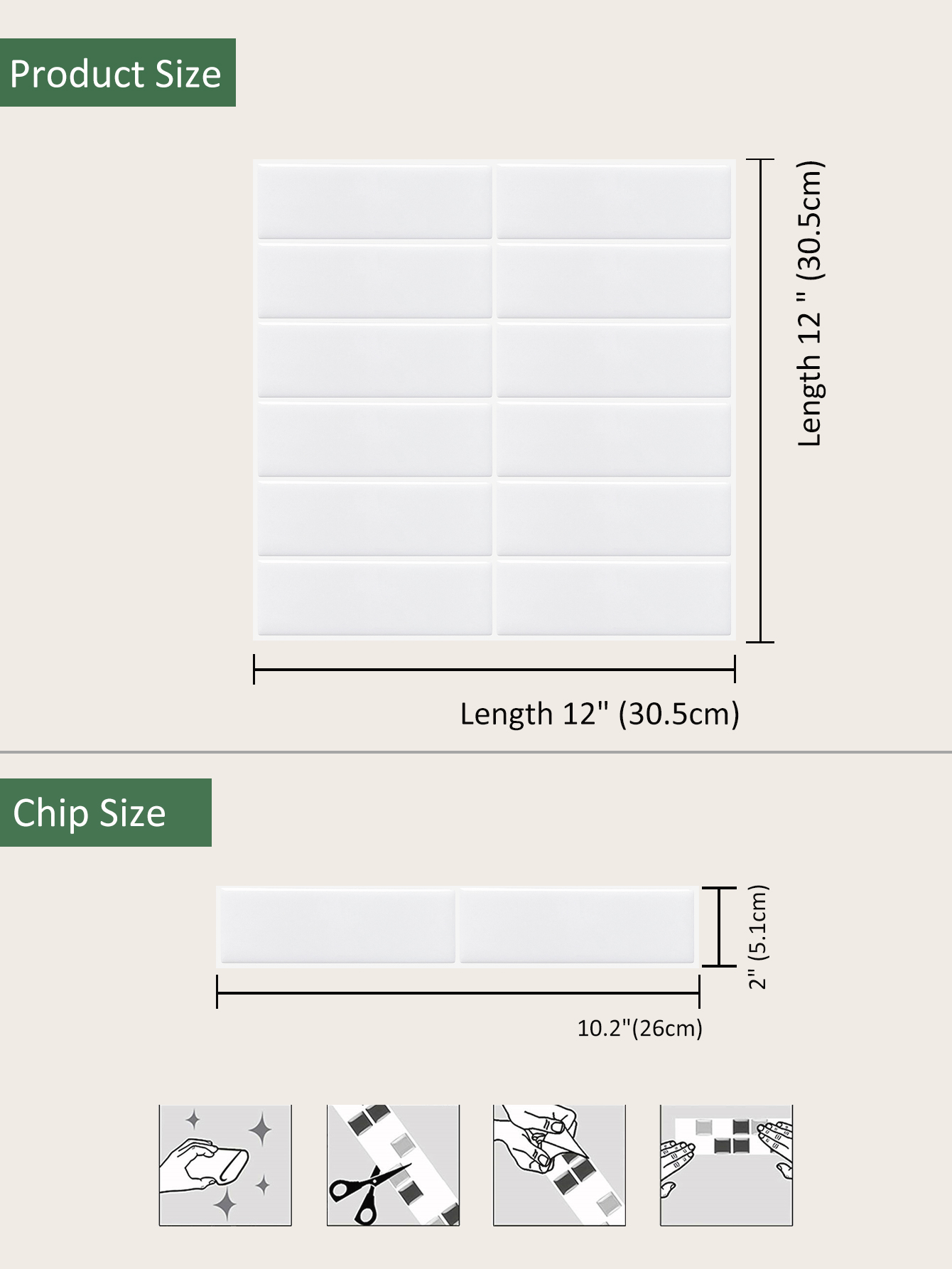 Kitchen Backsplash Tiles, 12x12 Inch Peel and Stick, Self-Adhesive ...