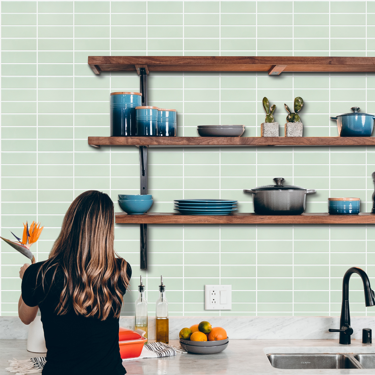 Backsplash Tile for Kitchen Peel and Stick, New Upgrade Self Adhesive ...