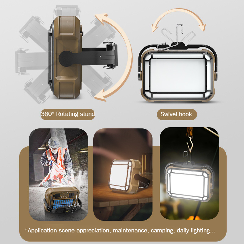 New solar outdoor camping lighting tent light emergency charging ultra-bright LED multi-function ...