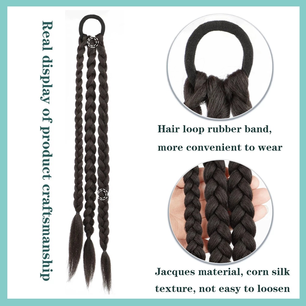 Synthetic Boxing Braids Fried Dough Twists Braids Hair Extensions Black ...