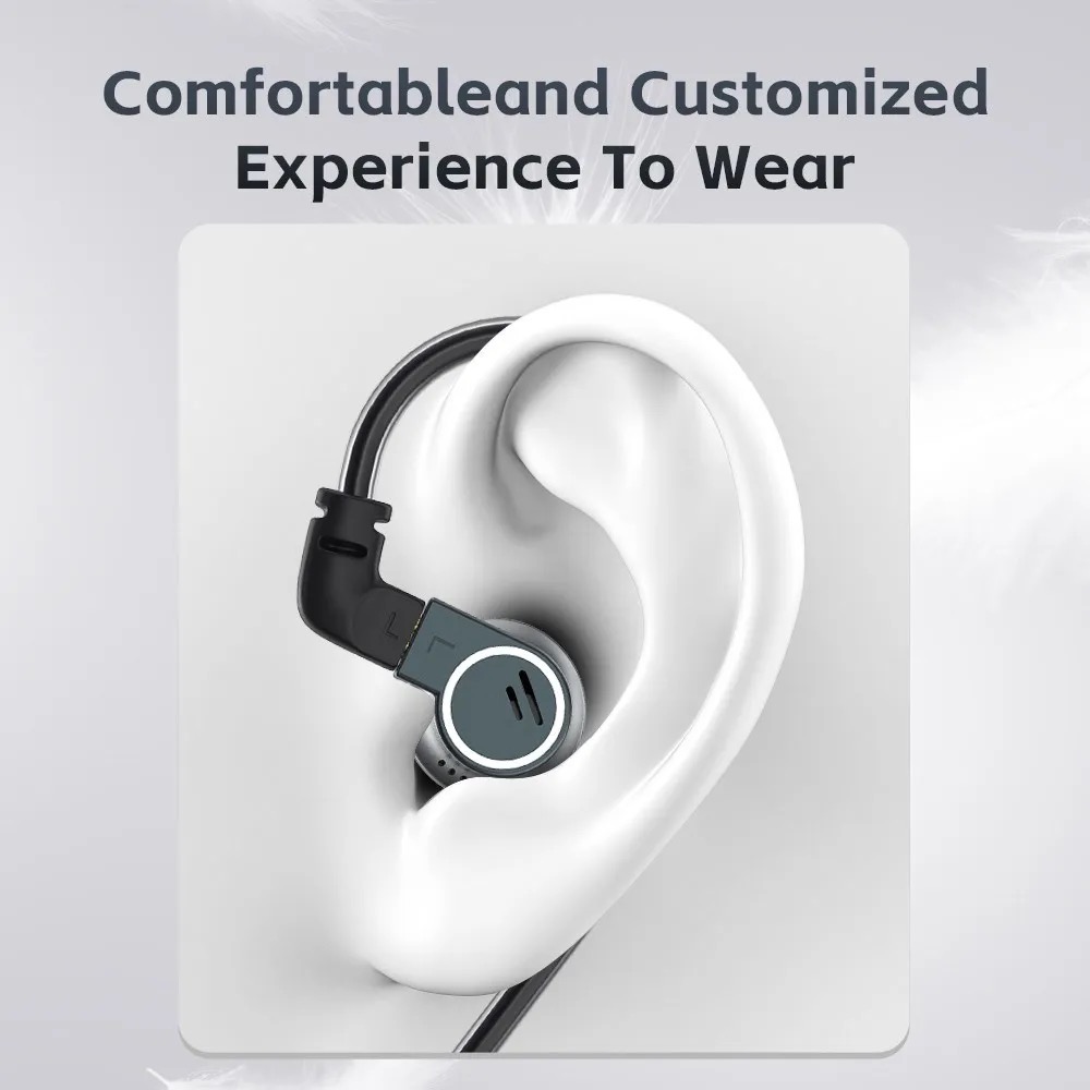 CVJ Seven 1DD+1 Vibration Flat Plug In Ear Wired Hifi Earphones Gaming ...
