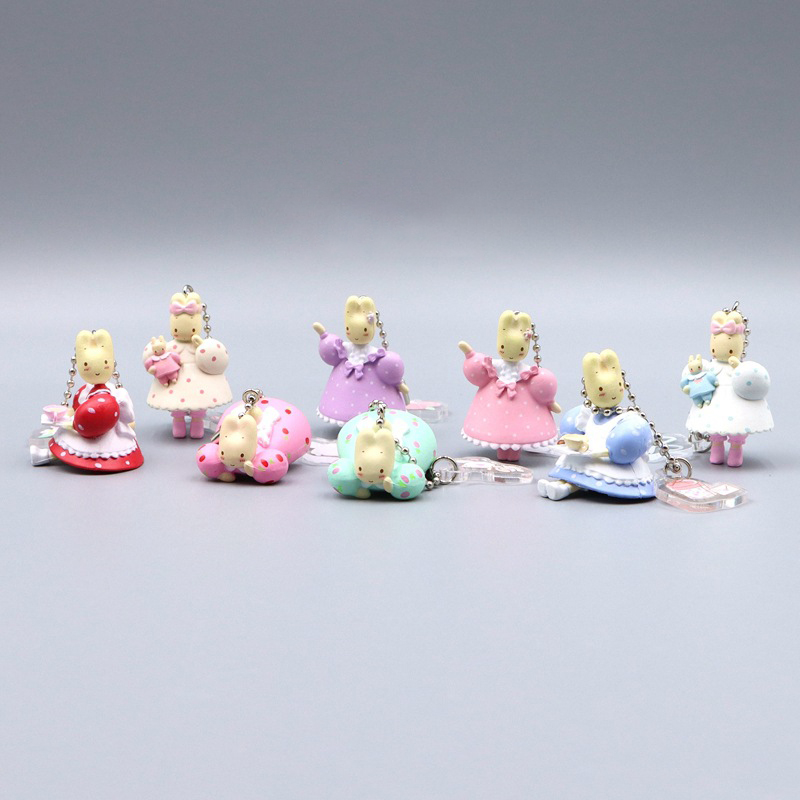 8Pcs/Set 2-5cm Japan Anime Cartoon Marron Cream Cute Jasmine Rabbit Key ...