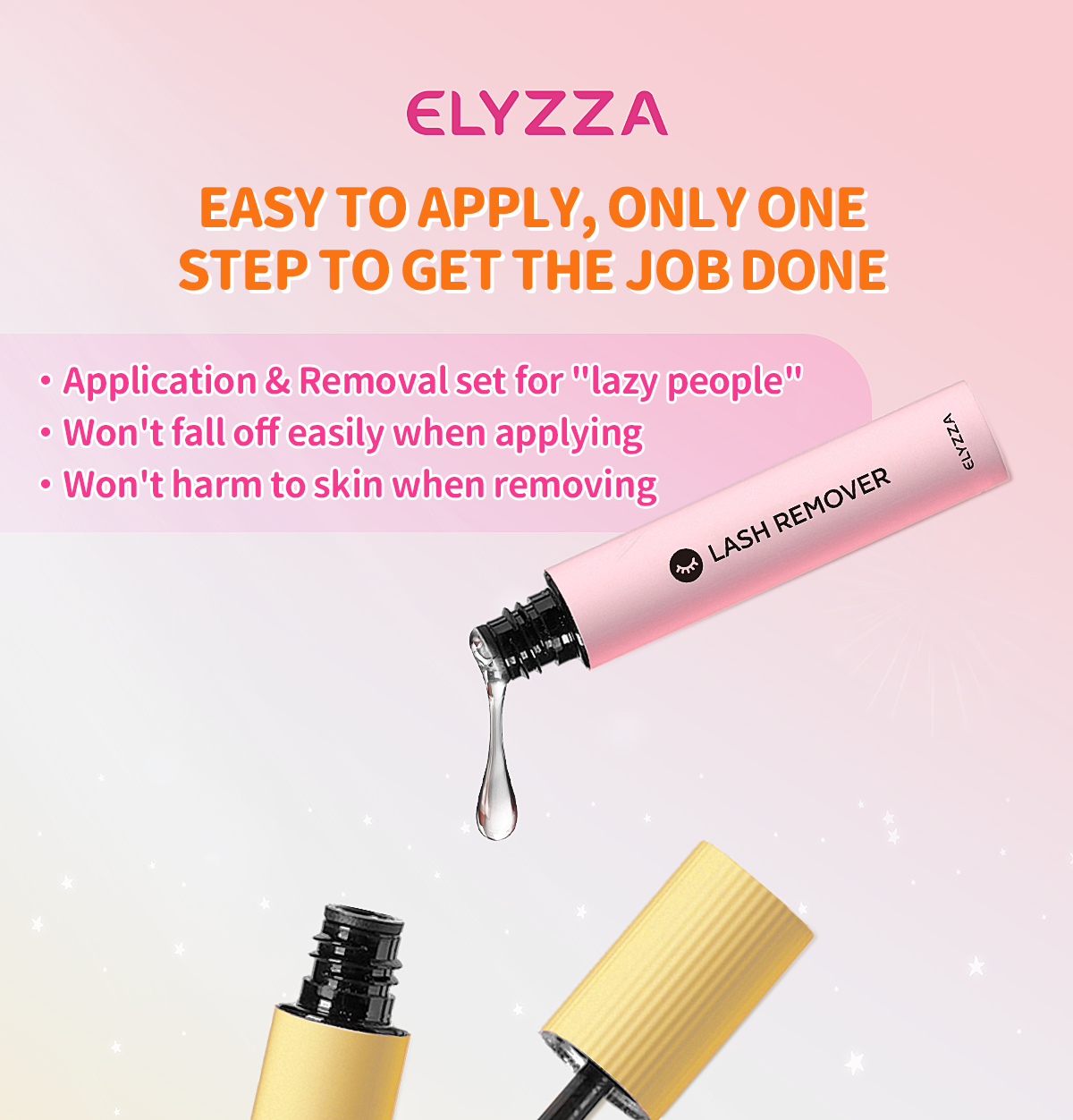 Elyzza Lashes 4.5ml Remover 2-3 Days Arrival Easy To Clean With Blush ...