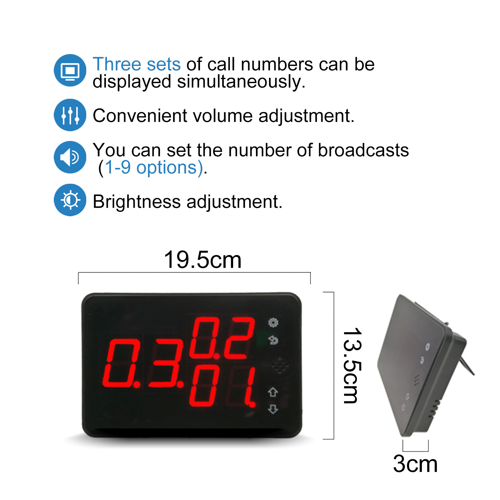 Wireless Waiter System Restaurant Pager Voice Broadcast Host 10 Call ...