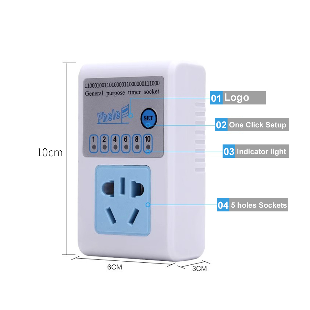 1-10 Hours Timer Power Socket Auto Shut Off Switch Electrical ...