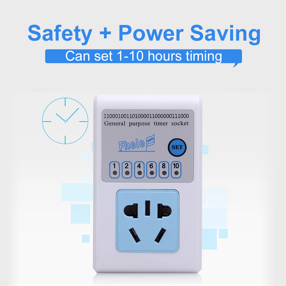 1-10 Hours Timer Power Socket Auto Shut Off Switch Electrical ...