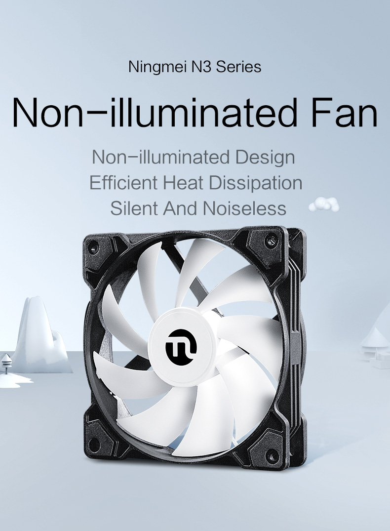 Ningmei N3 Matte Silent Fan 12V 120x120mm Alloy Bearing Design Sickle ...