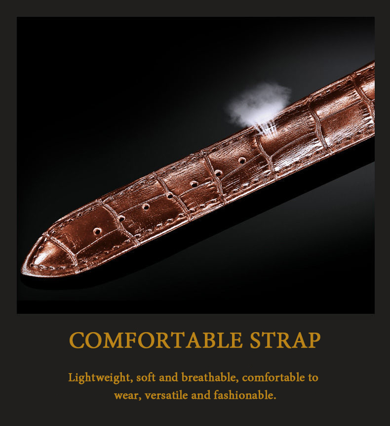 RUIGE Men's Quartz Watch: Swiss Design, Leather Band, Waterproof ...