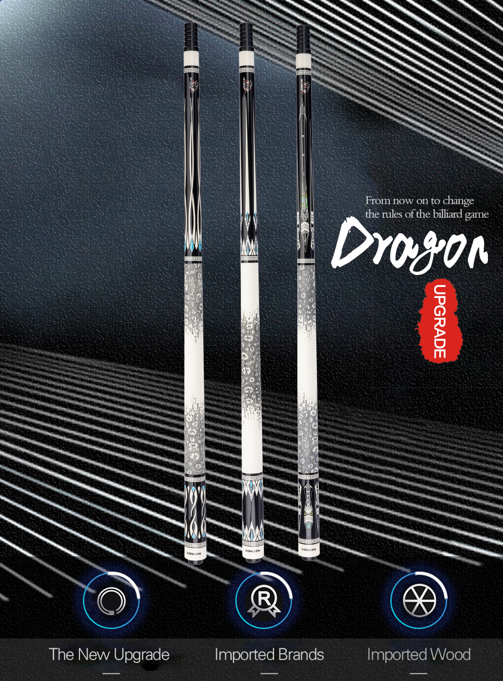 KONLLEN Pool Cue Stick Low Deflection Billiard Cue (Canadian Selected ...