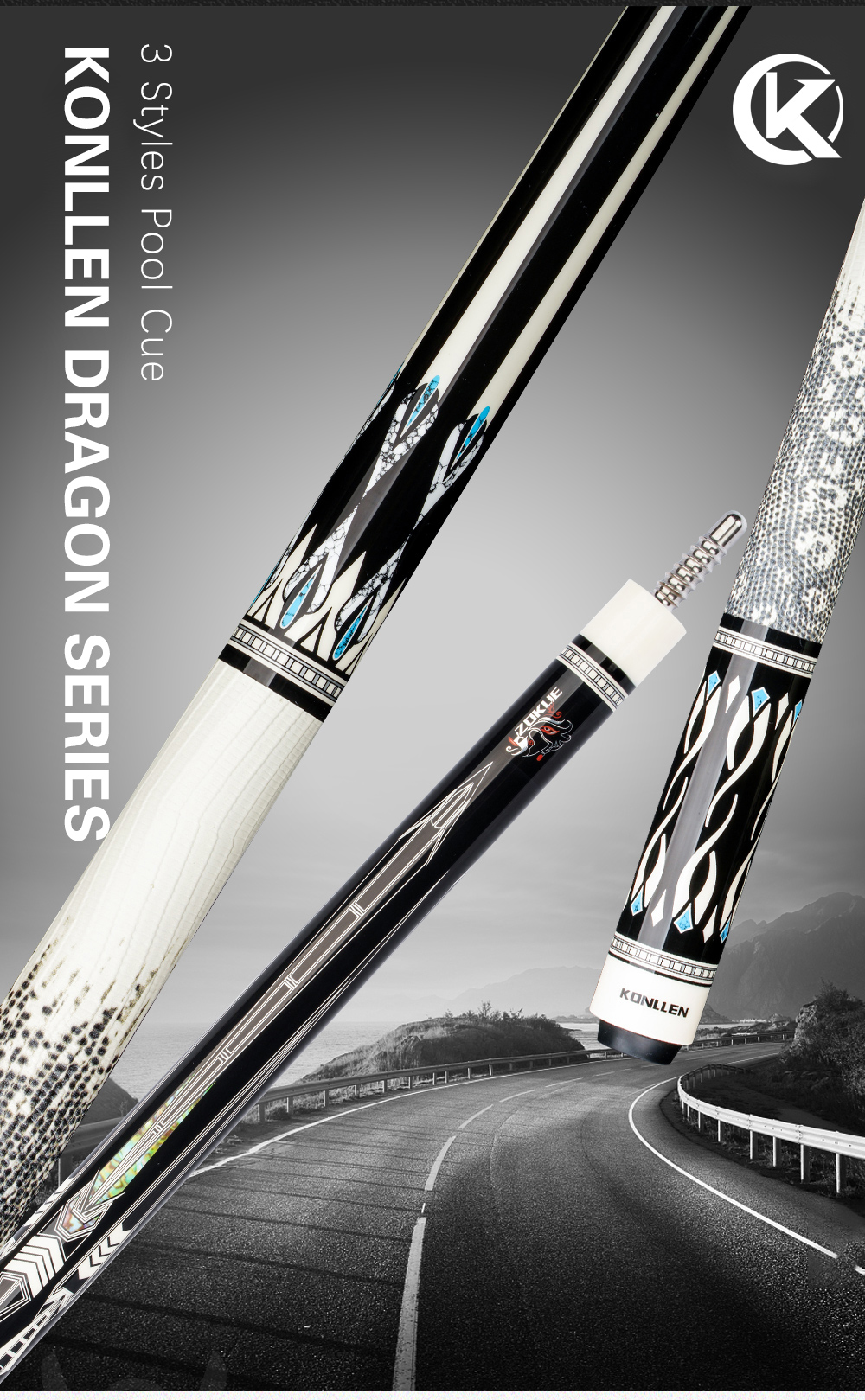 KONLLEN Pool Cue Stick Low Deflection Billiard Cue (Canadian Selected ...