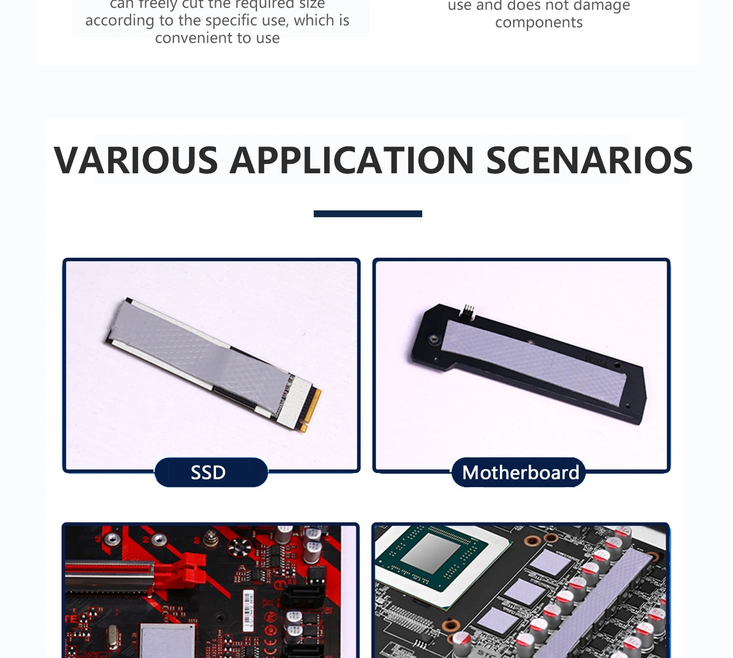 UPSIREN Graphics Card Cooling 15W/MK thermal pad Heat Dissipation Silicone Pad CPU/GPU Graphics ...