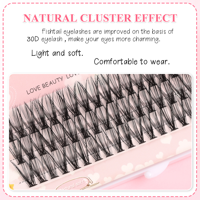 AIMEEORAN 60 Clusters Lashes D Curl Volume Individual Lashes Extensions ...