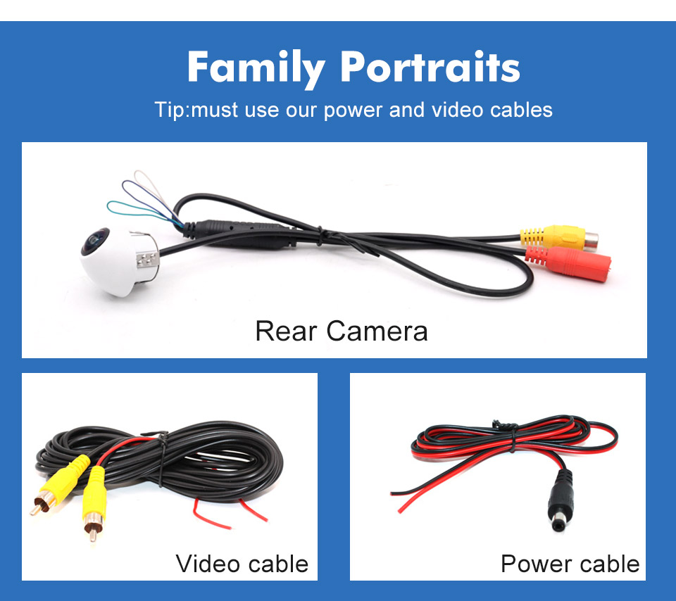 AHD 1080P Car Camera Night Vision Rear/Front/Left/Right Side View ...