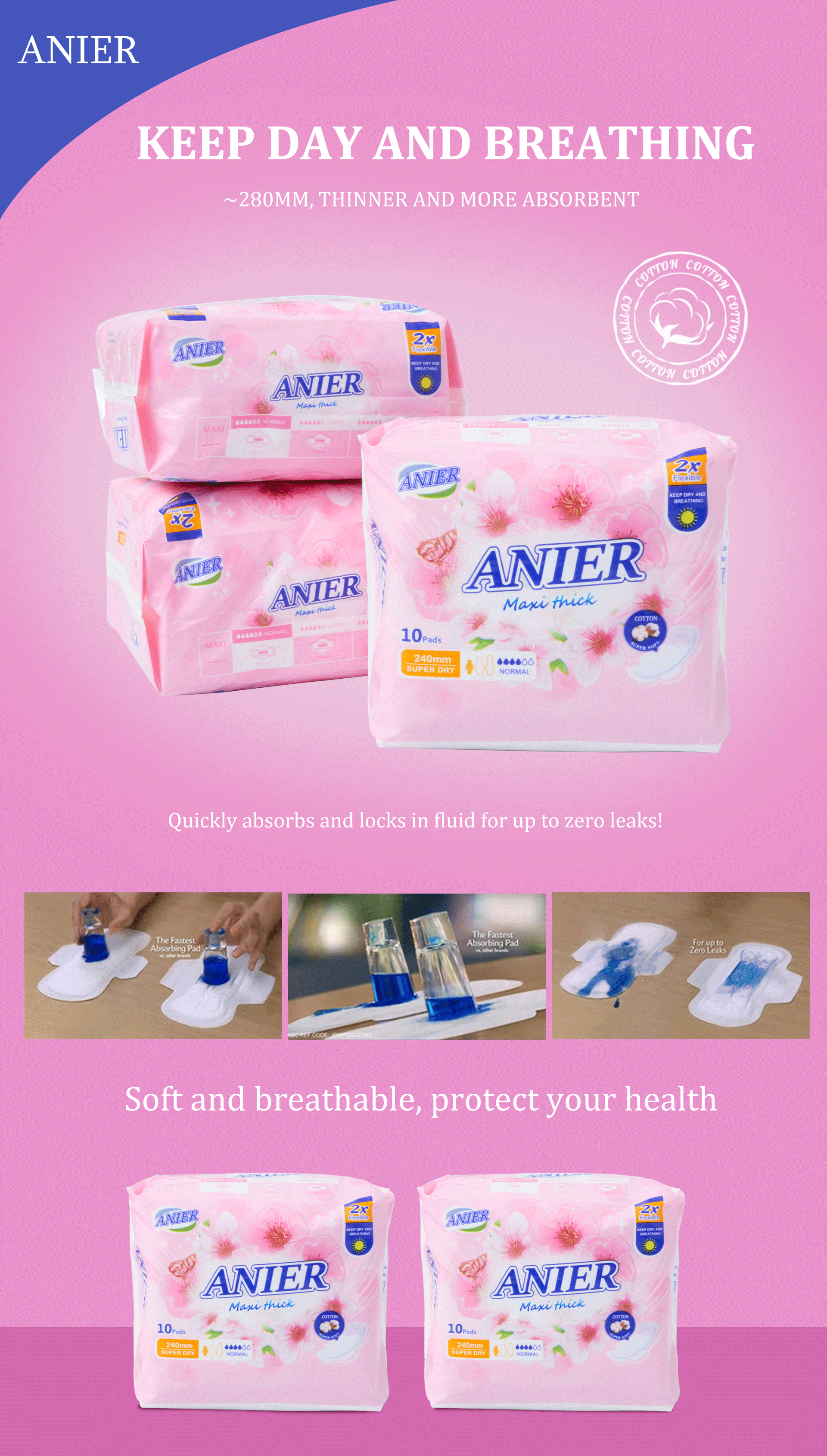 All Night Ultra Thin Extra Long with Wings Sanitary Napkin 10s - Med ...