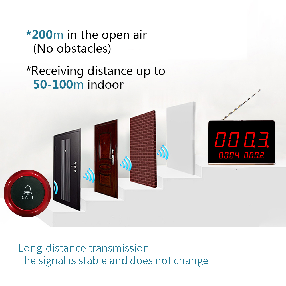 Table buzzer service calling system Restaurant pager Queue pagering ...