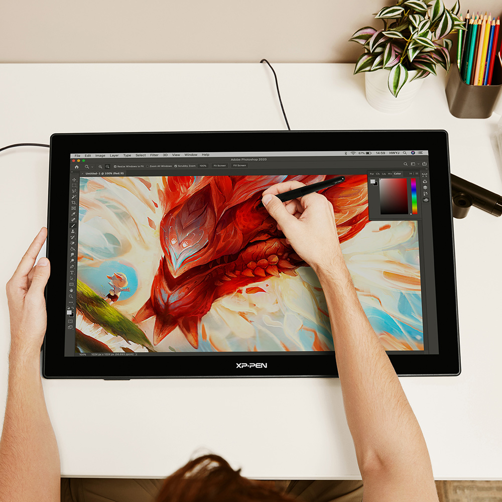 XPPen Artist 24 2.5K Pen Display Drawing 21inch Display Graphic Monitor ...