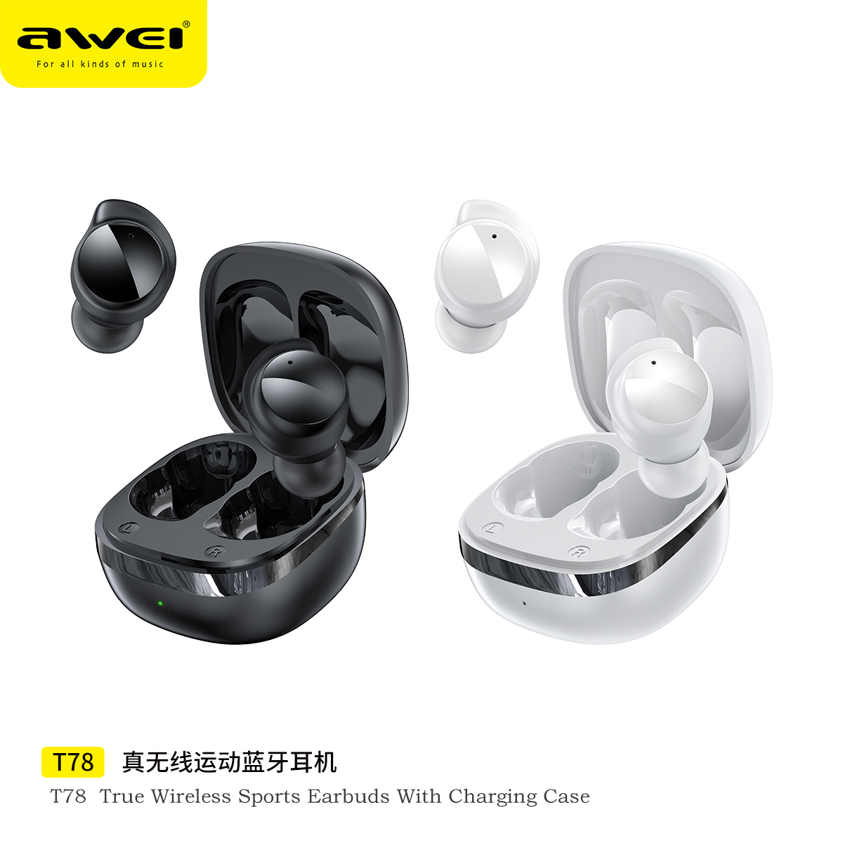 Awei T78 Bluetooth Earphone Mini True Wireless Earbuds With Microphone ...