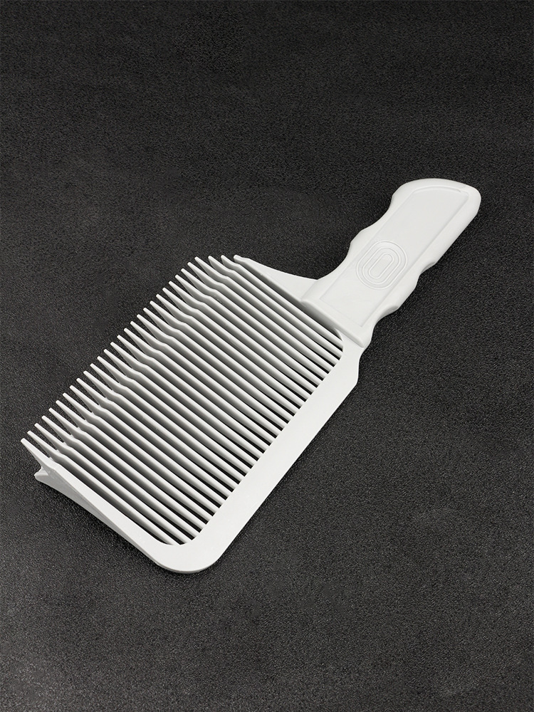 New Men's Gradual Comb Barber Flat Headed Positioning Bending Comb Push ...