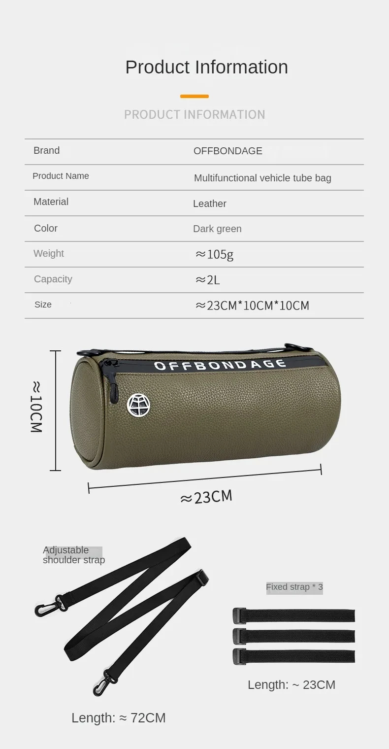 Bicycle 2l Multi-Purpose Storage Bag Mountain bike bag front beam bag ...