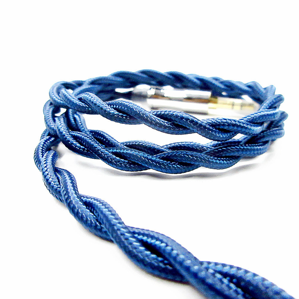 FENGRU Custom Made 2 Strand twisted blue copper silver-plated nylon ...