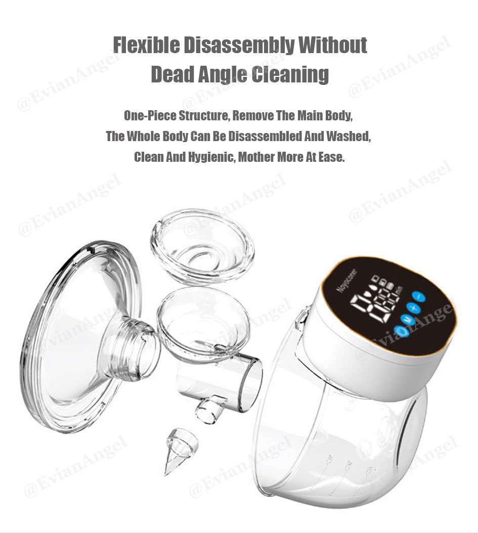 EvianAngel Electric Breast Pump Rechargeable Breast Massager Silent ...