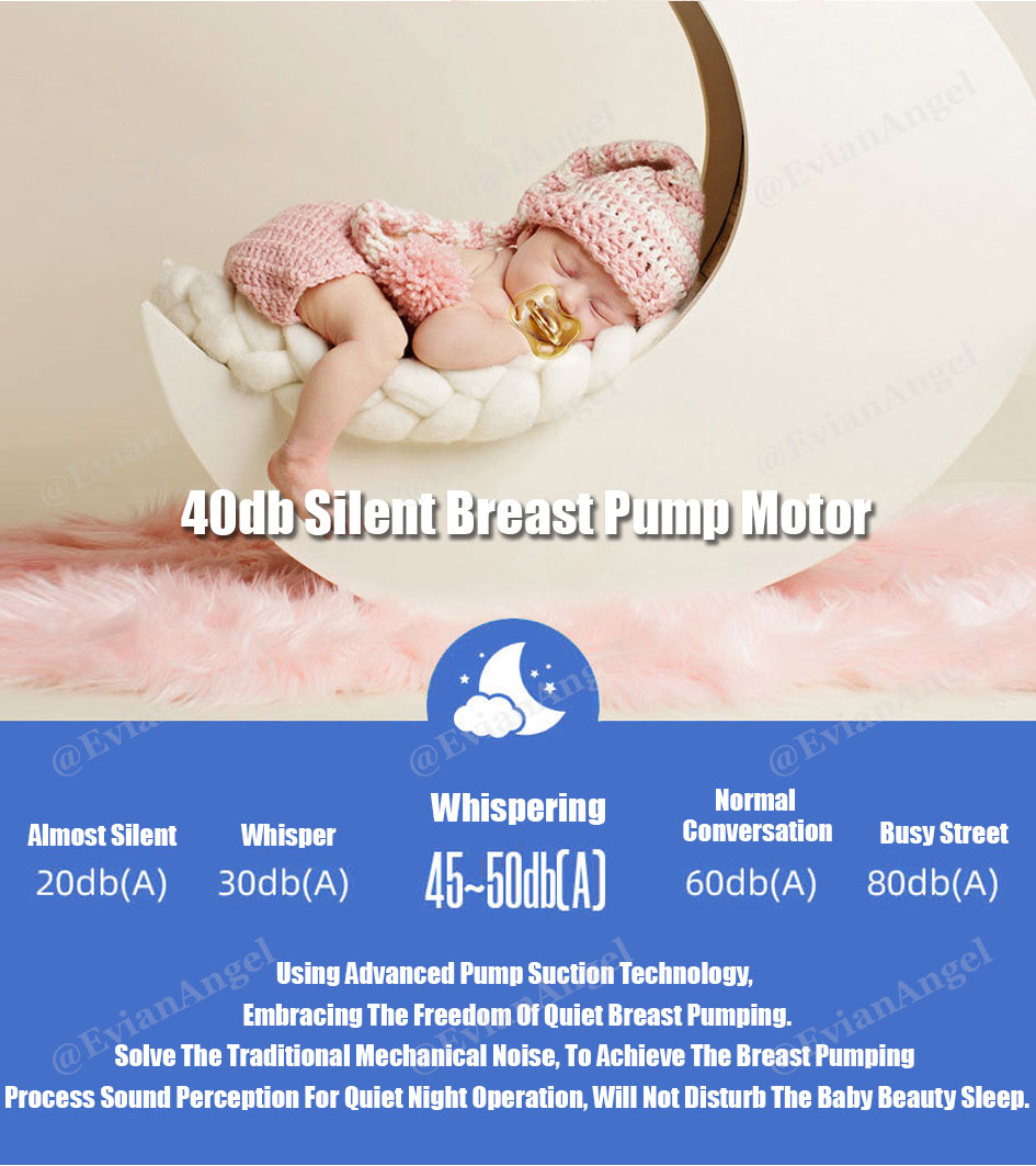 EvianAngel Electric Breast Pump Rechargeable Breast Massager Silent ...