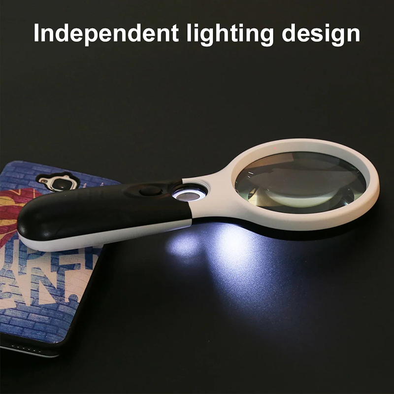 KIPRUN LED Magnifying Glass Lens, 45x3 Mini Pocket Handheld Microscope ...