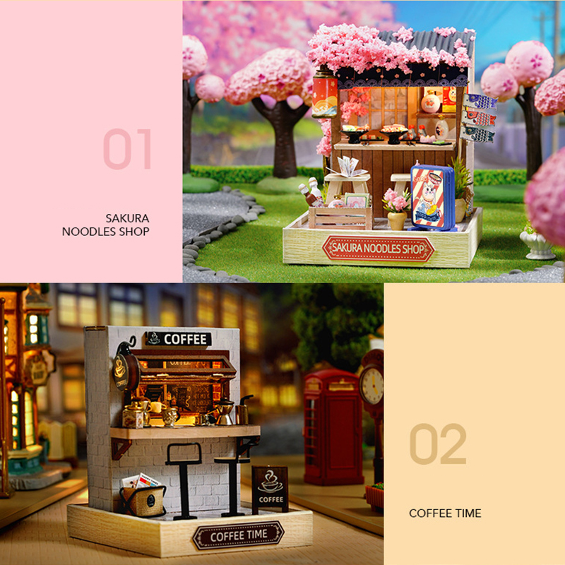 Mini Miniature Dollhouse DIY Small House Kit Making Room Toys Home ...