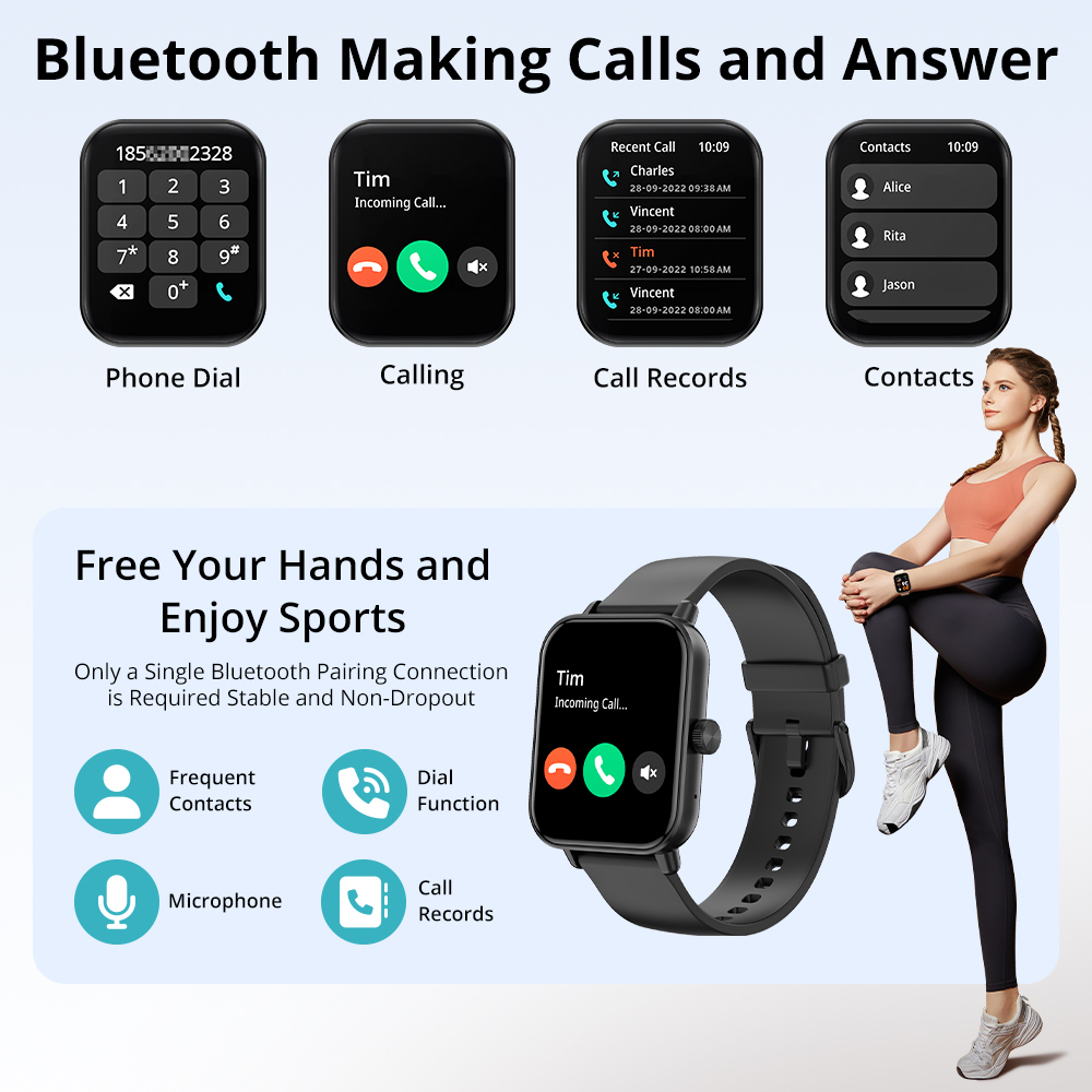 COLMI P81 Smart Watch Couple IP68 Waterproof Bluetooth Calling Man Woman Heart Rate Monitoring ...