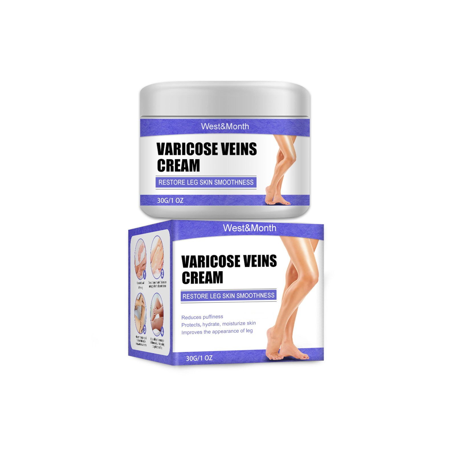 West&Month Varicose Veins Cream Original Varicose Vein Remover Cream ...