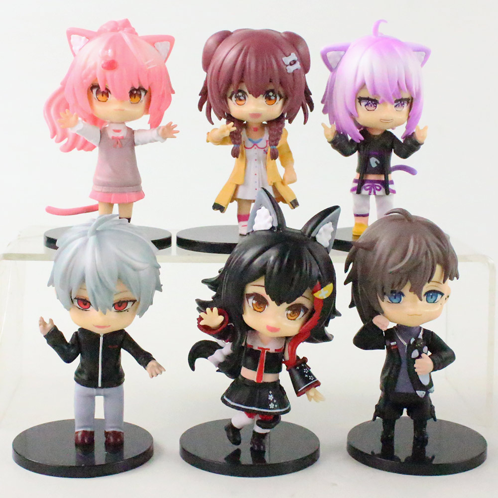 6Pcs/Set 10cm Japan Virtual Idol YouTuber Monster Girl Hololive Hiiro ...