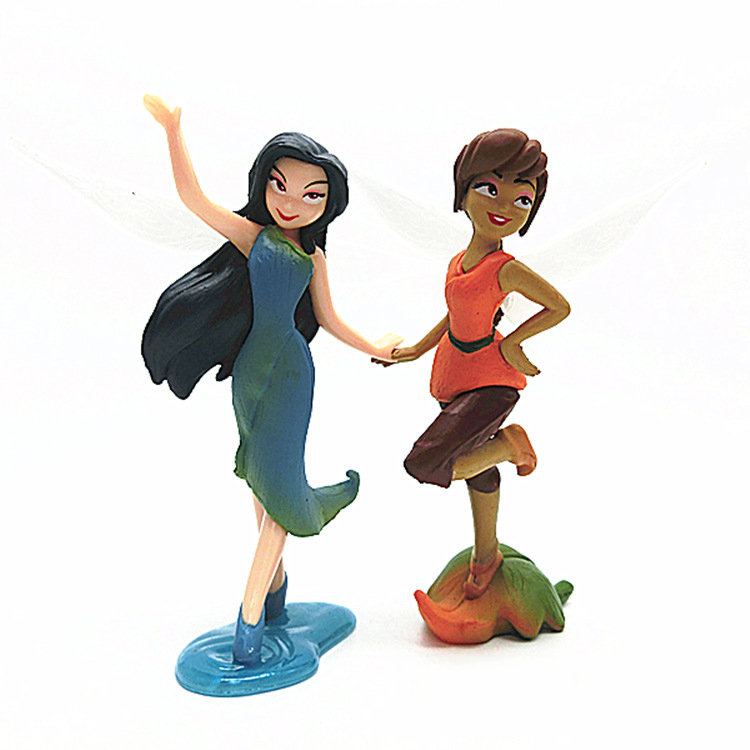 7Pcs/Set 8-10cm Disney Tinker Bell Figure Flower Angel Silvermist ...