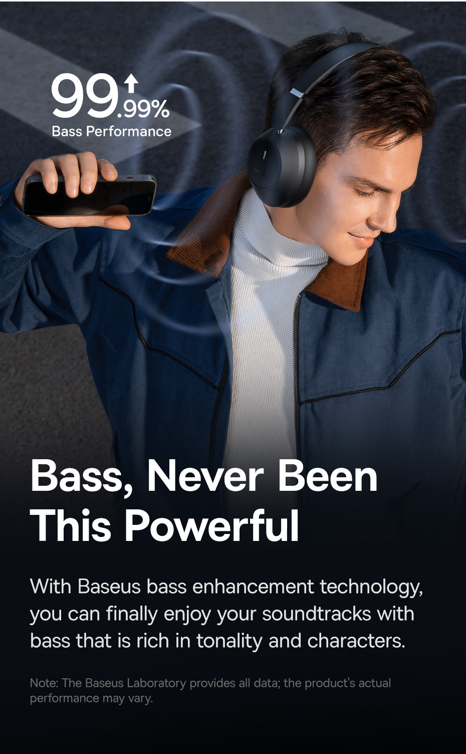 Baseus Bass 30 Max Wireless Headphone Bluetooth V5.3 Connectivity ...