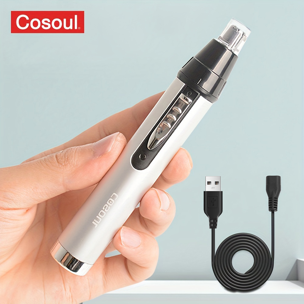 Cosoul Nose Hair Trimmer Rechargeable Nose Trimmer Electric Nose Shaver ...