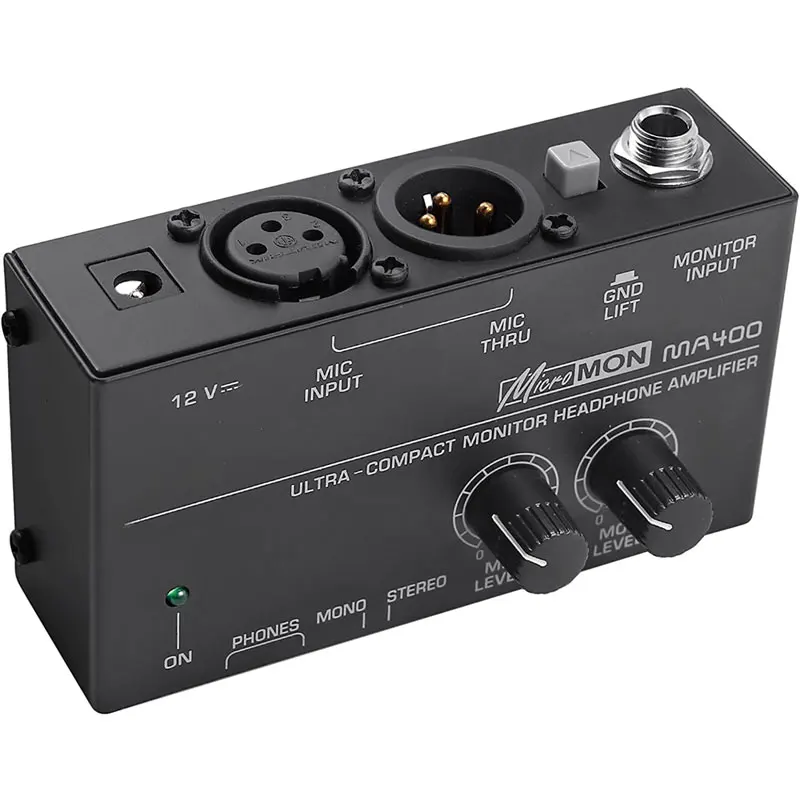 MA400 Headphone Preamplifier 6.35mm & 3.5mm Headphone Monitor ...