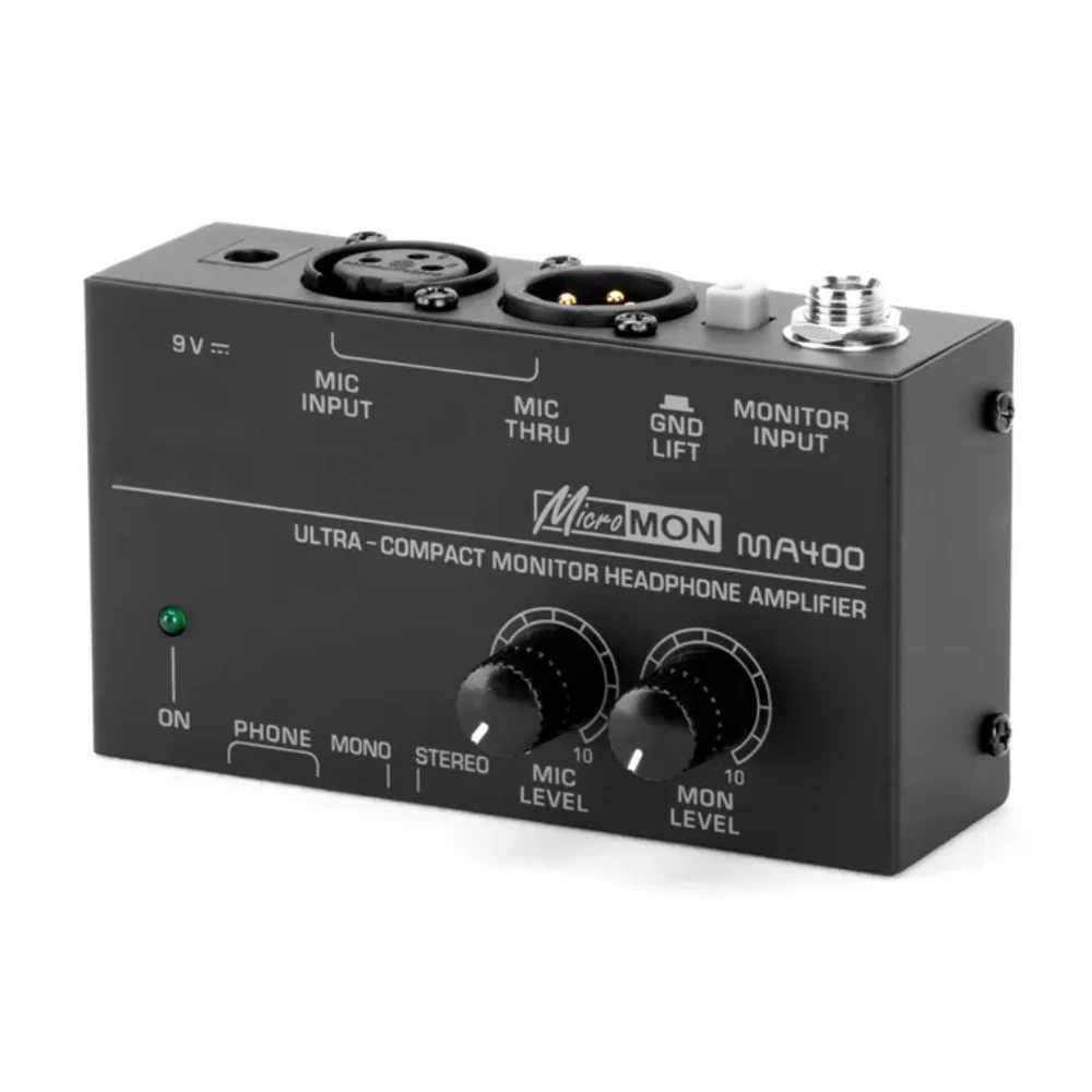 MA400 Headphone Preamplifier 6.35mm & 3.5mm Headphone Monitor ...