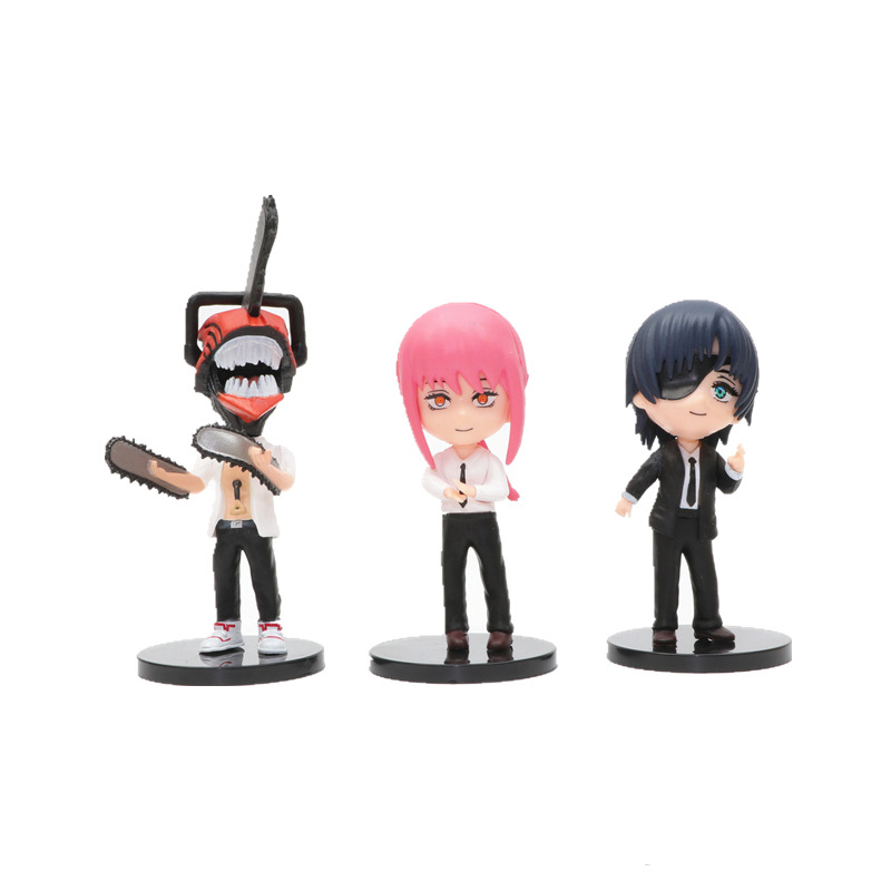 7Pcs/Set 8-10cm Anime Chainsaw Man Figure Denji Pochita Power Hayakawa ...