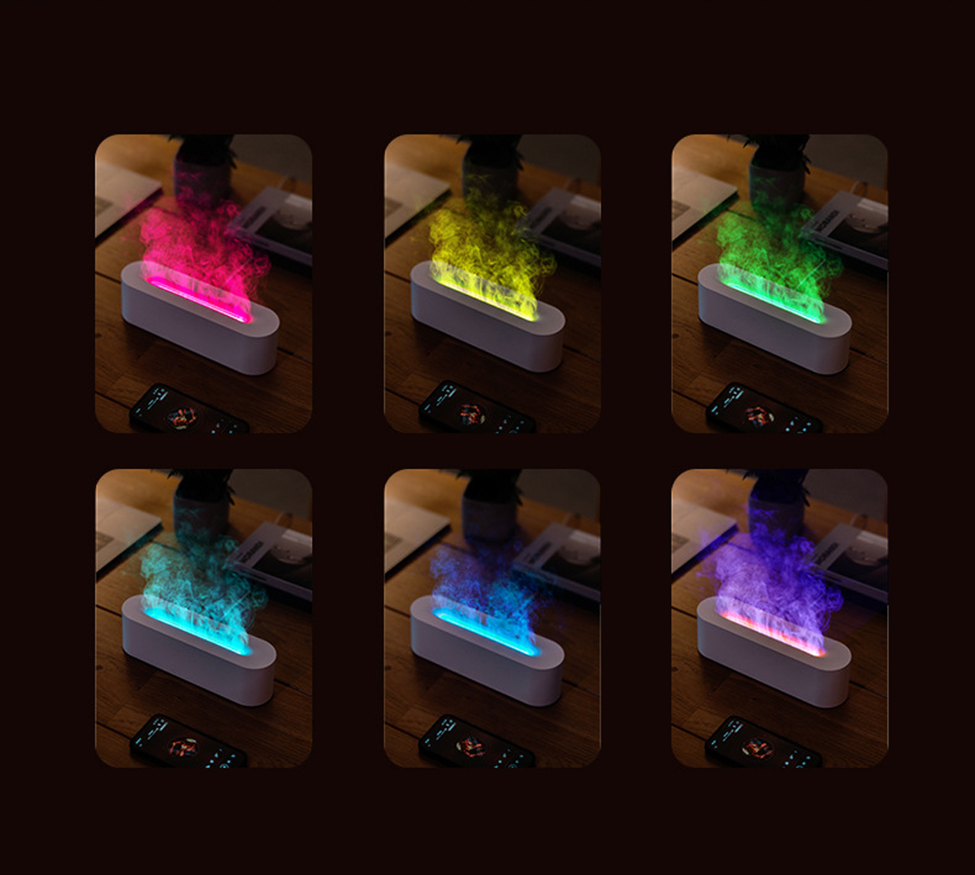 Simulation flame diffuser for home desktop colorful flame humidifier ...
