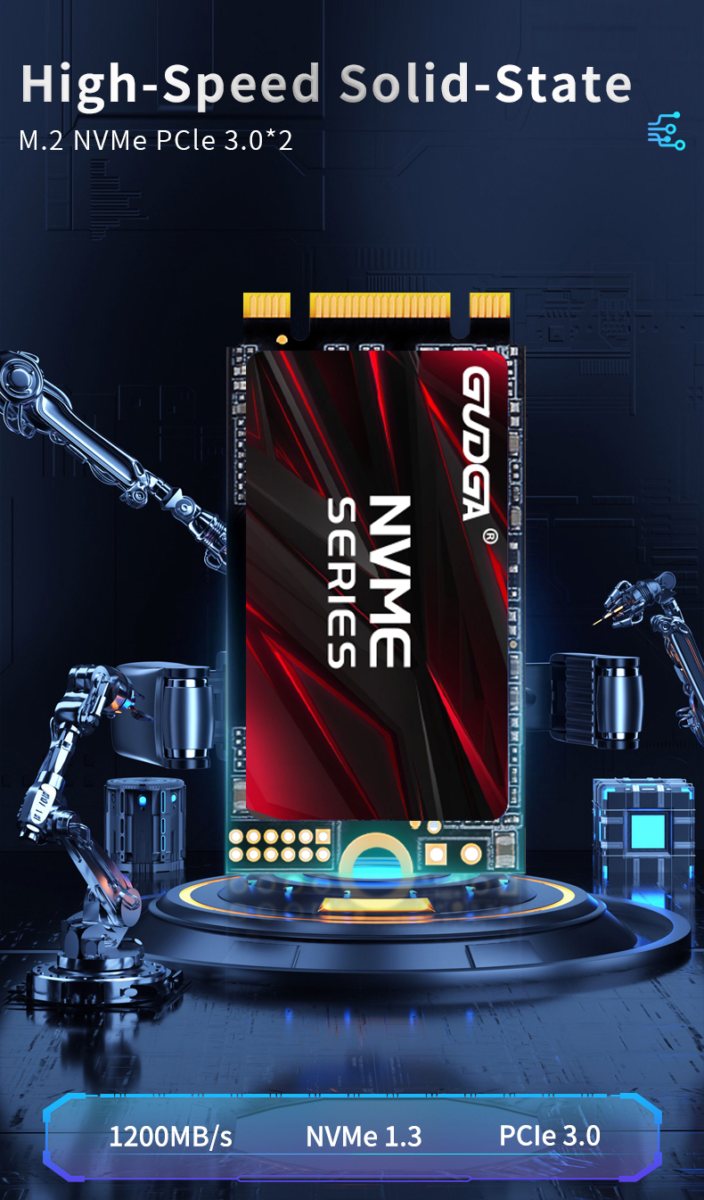 GUDGA NVMe SSD M2 128GB 256GB 512GB 1TB PCIe 3.0x2 M.2 NVMe 2242 For Laptop Desktop Notebook ...