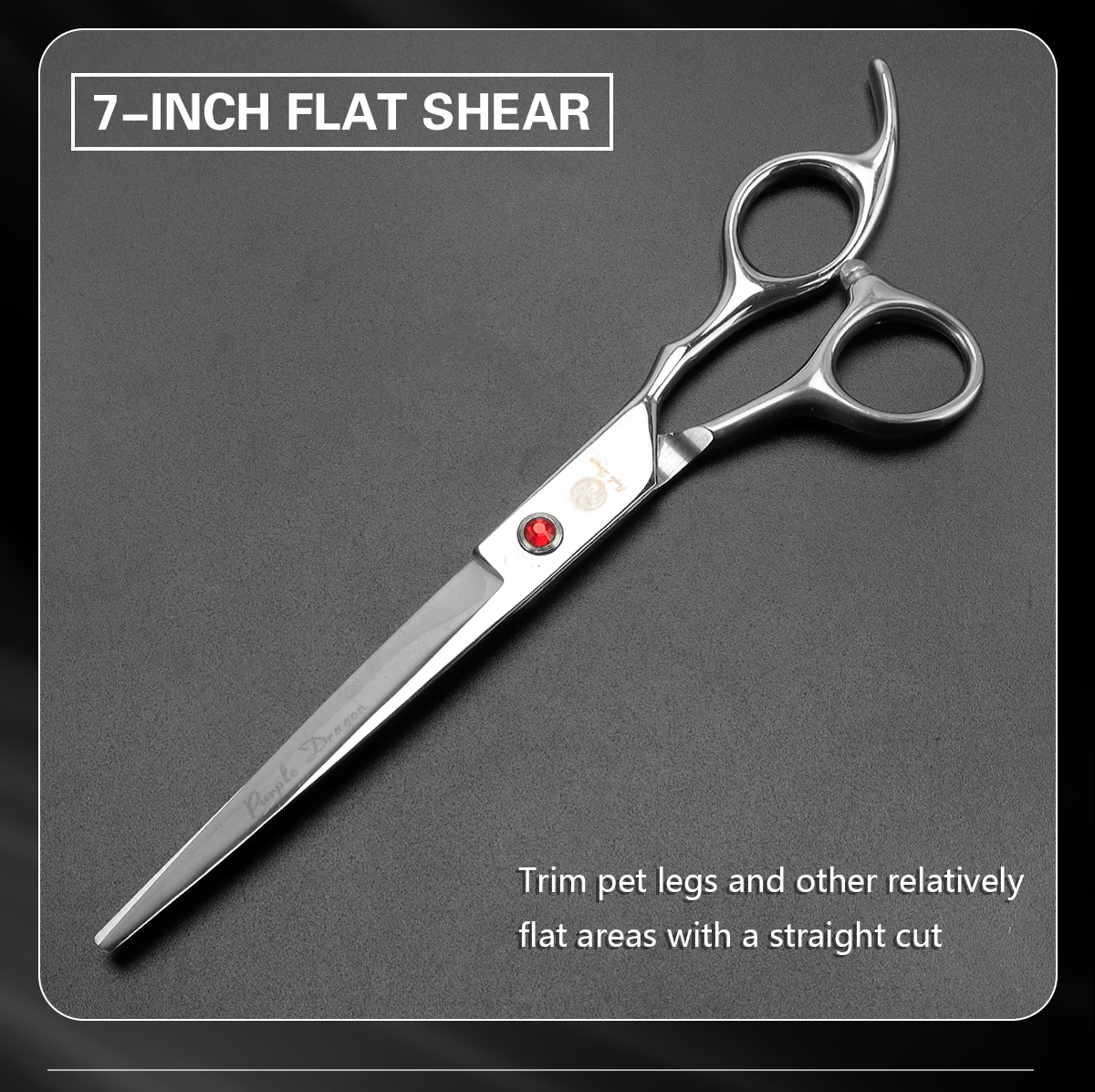 In stock# Zilong 7-inch grooming scissors pet scissors straight ...